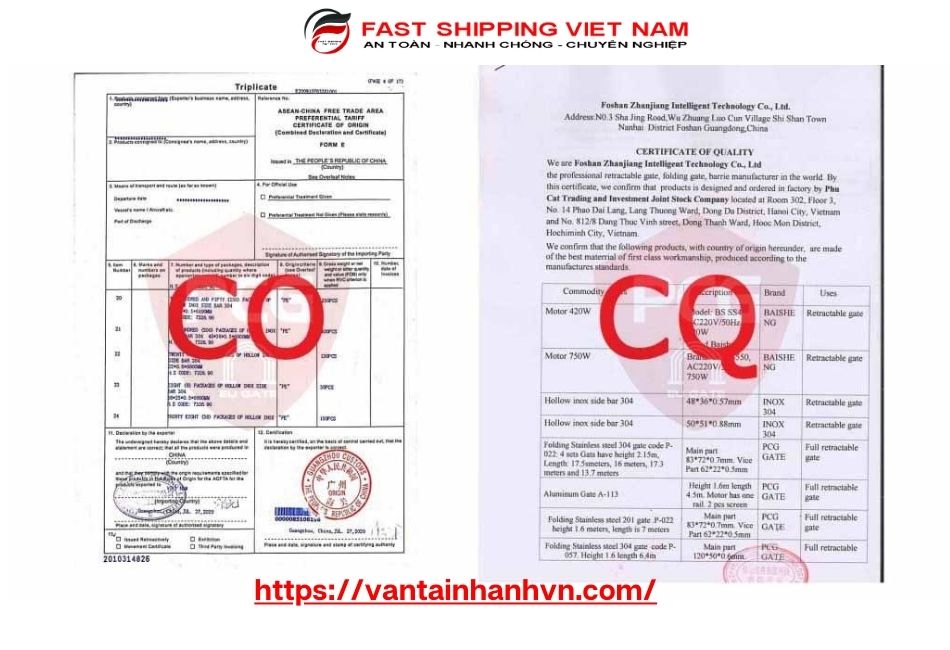 CO CQ là gì? Vai trò chứng nhận xuất xứ và chất lượng hàng hóa - Vận ...